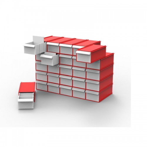 Gaveta Plastica Modular Cerrada PS-03